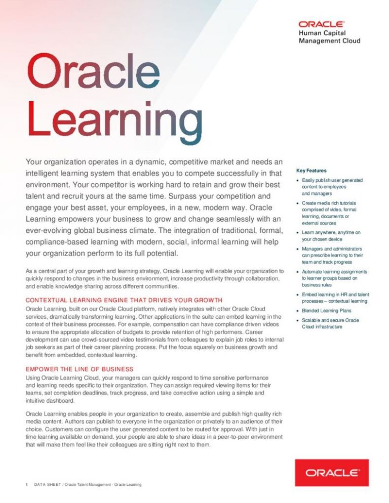 Oracle Learning Cloud – Grupo Datco
