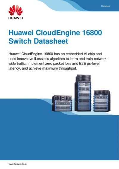 Datasheets / Switch Huawei CloudEngine 16800 con Inteligencia Artificial (AI) – Grupo Datco
